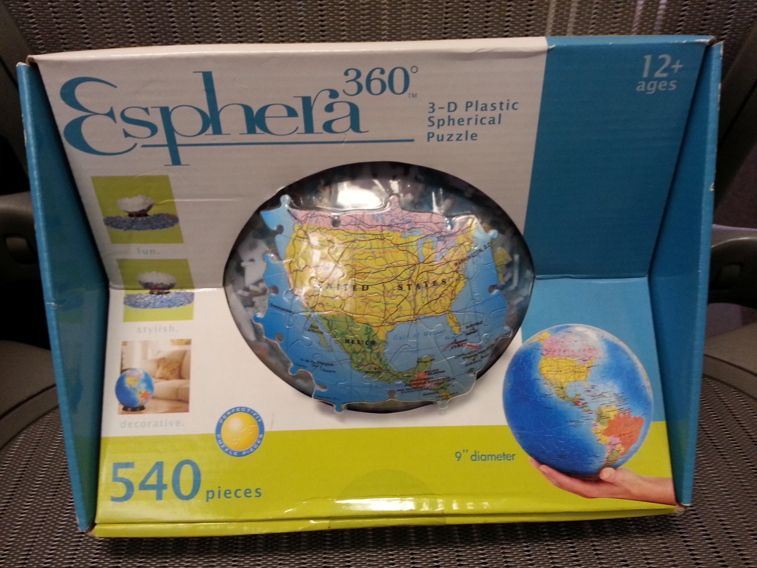 Esphera 360 9" 540 Pieces Plastic Globe Mega Brands by Warren Puzzle!