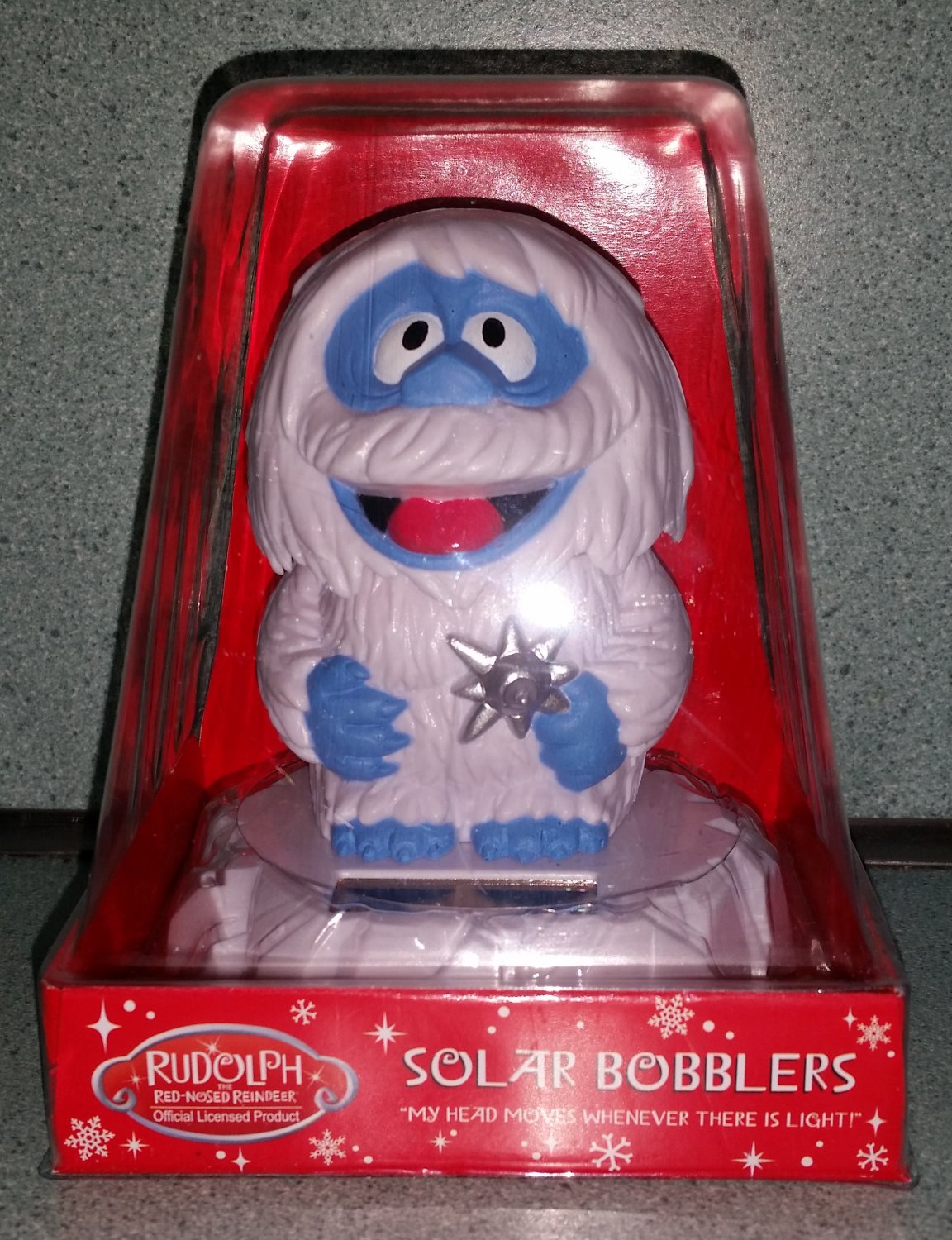 Rudolph the Red Nosed Reindeer Abominable Snowman Bumble Solar Bobbler ...