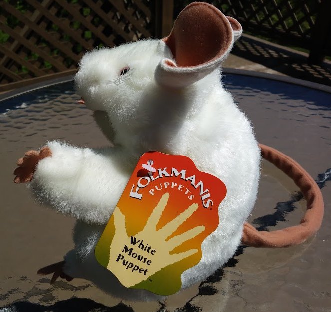 Full Body White Mouse Puppet by Folkmanis Puppets!
