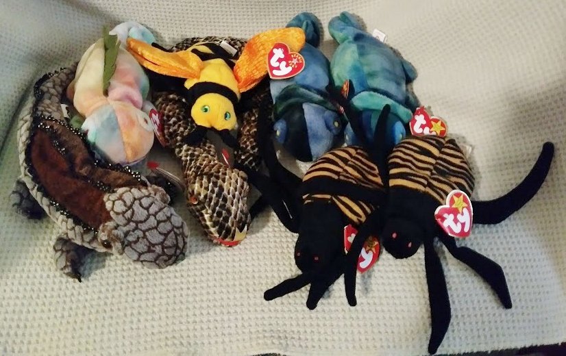 TY BEANIE BABIES - RETIRED - LOT of 7 INSECT & REPTILE BEANIES #3 - NEW ...