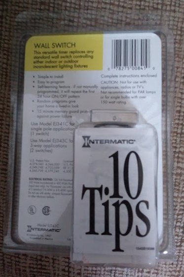 Intermatic EJ341C Programmable 24-Hour Security Timer - SINGLE POLE