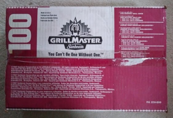 SUNBEAM GRILLMASTER 100 PORTABLE TABLETOP BARBECUE GAS GRILL - NEW IN BOX!