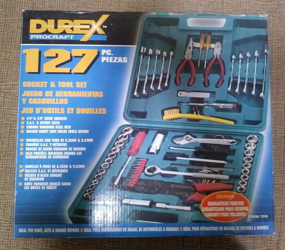 Durex Procraft 127 piece Socket & Tool Set in Molded Carry Case - New ...