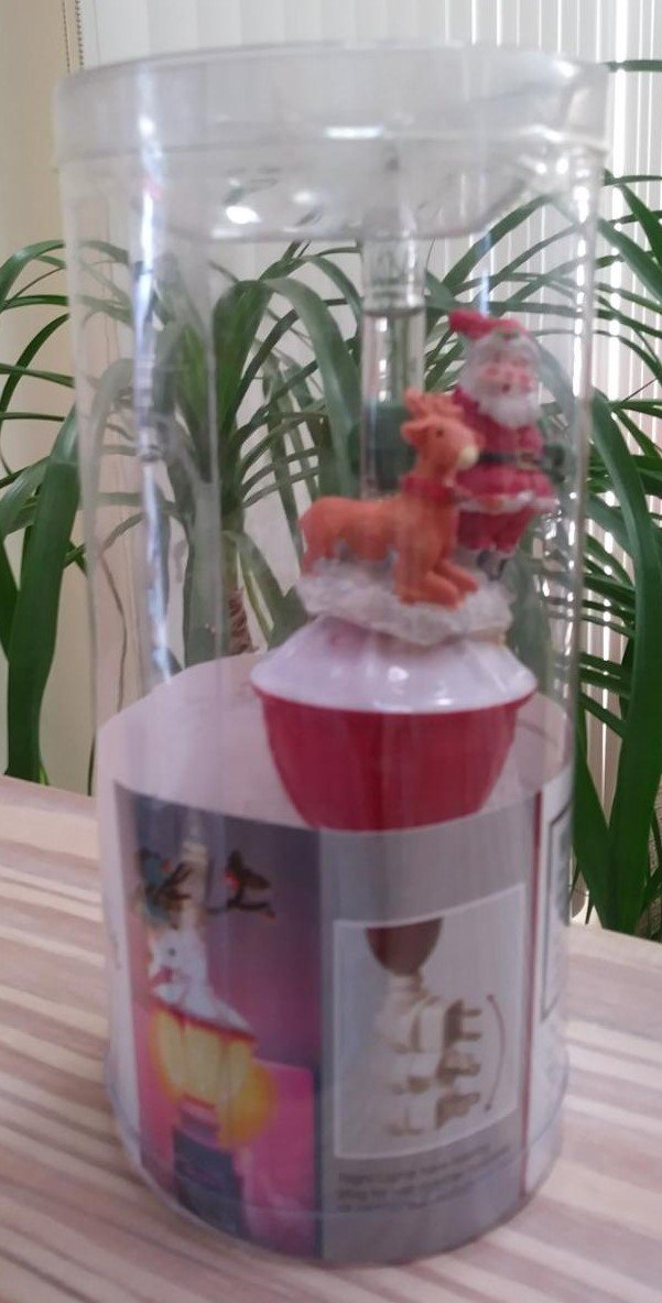 Sienna Color of Christmas Bubble Santa Claus Night Light with ON/OFF Switch