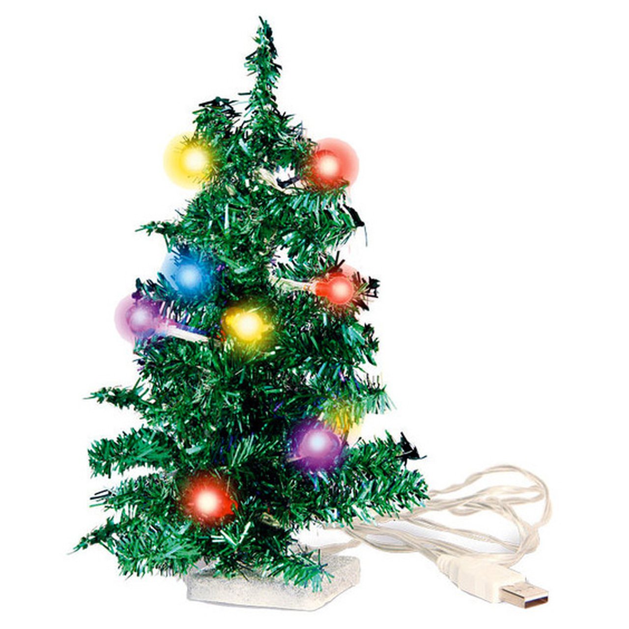 DCI Merry Christmas Tree with LED Lights - USB Powered - Deck Your Desk!