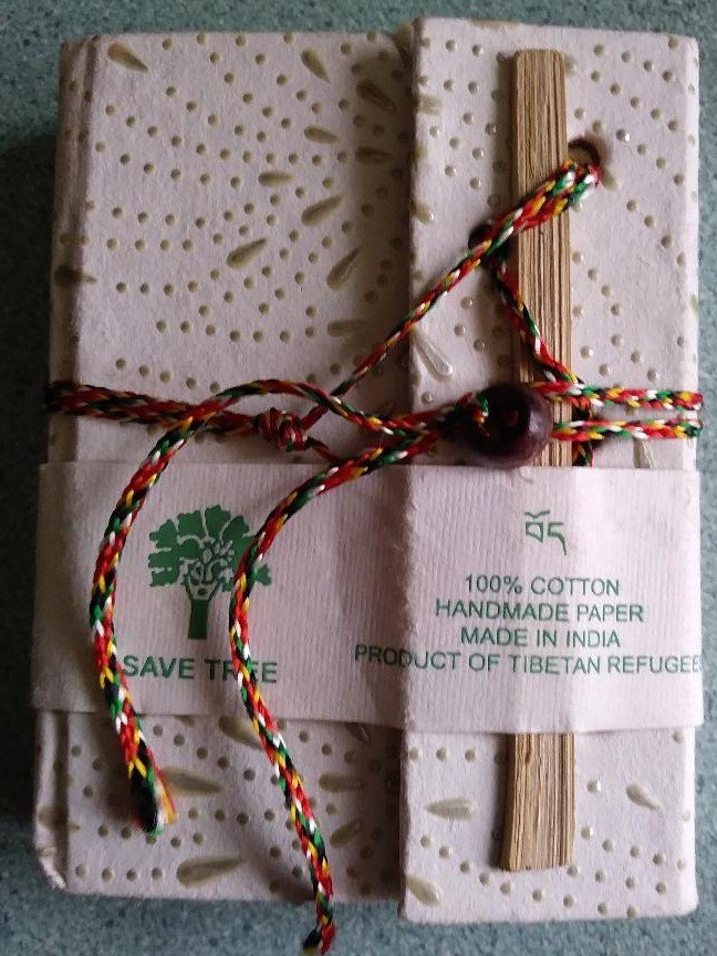 SAVE TREE Tibetan Handcrafted notebook - 100% Cotton Handmade Paper