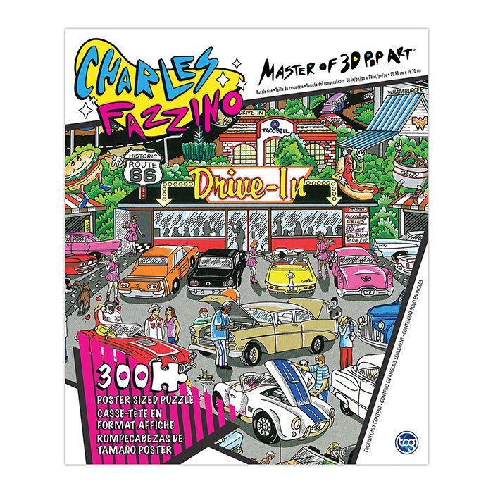Charles Fazzino® 300 Piece Poster Puzzle 'Get Your Kicks on Route 66 ...