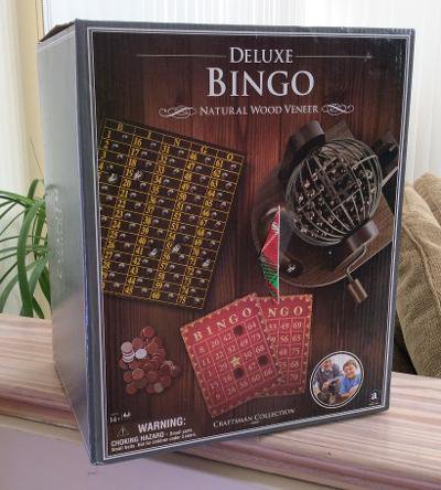 Merchant Ambassador Craftsman Collection Deluxe Wood Bingo Game Set ...