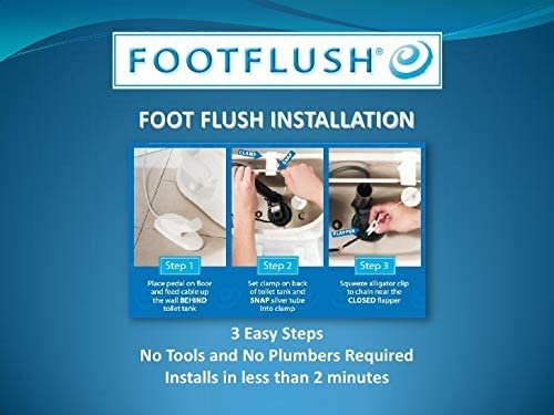 Foot Flush Fun Brand: Hands-Free Flushing - Just Step & Flush - Install ...