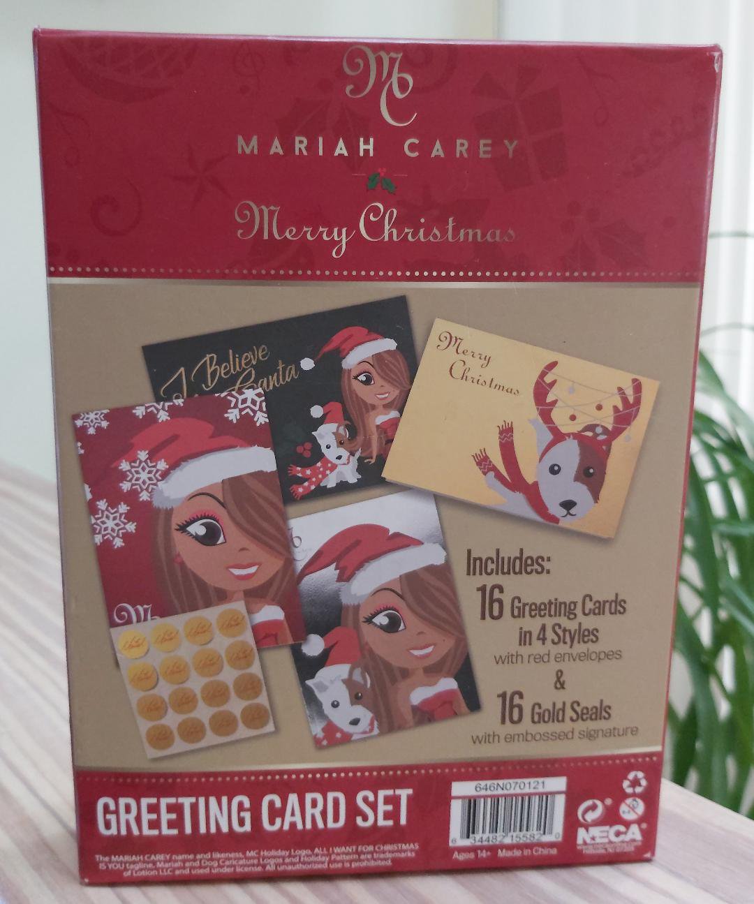 Mariah Carey Merry Christmas Greeting Card Set 2021 by NECA - Sealed!