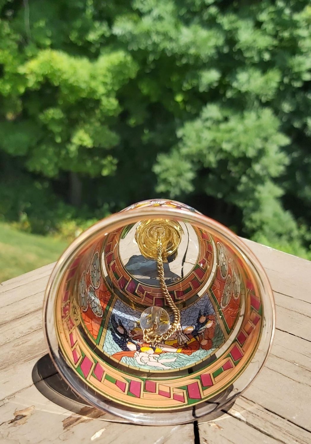 VERSACE Rosenthal GOD IS BORN Crystal Christmas Bell Ornament 2001 ...