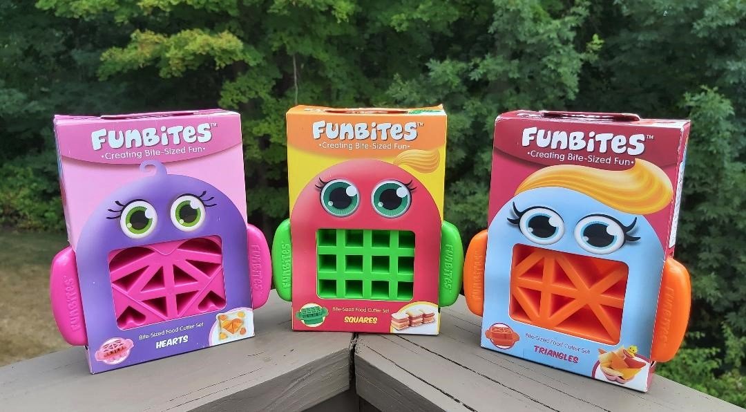 Shark Tank FunBites Food Cutter Bite Sized Set of Triangles, Squares ...