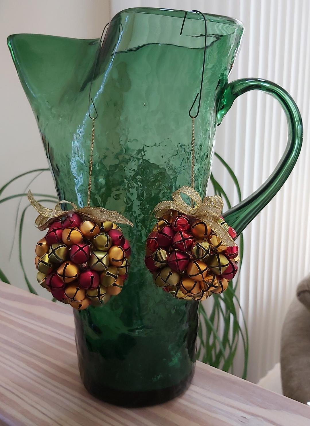 Jingle Bell Cluster Ball Christmas Ornaments - Set of 2 - 2½" in ...