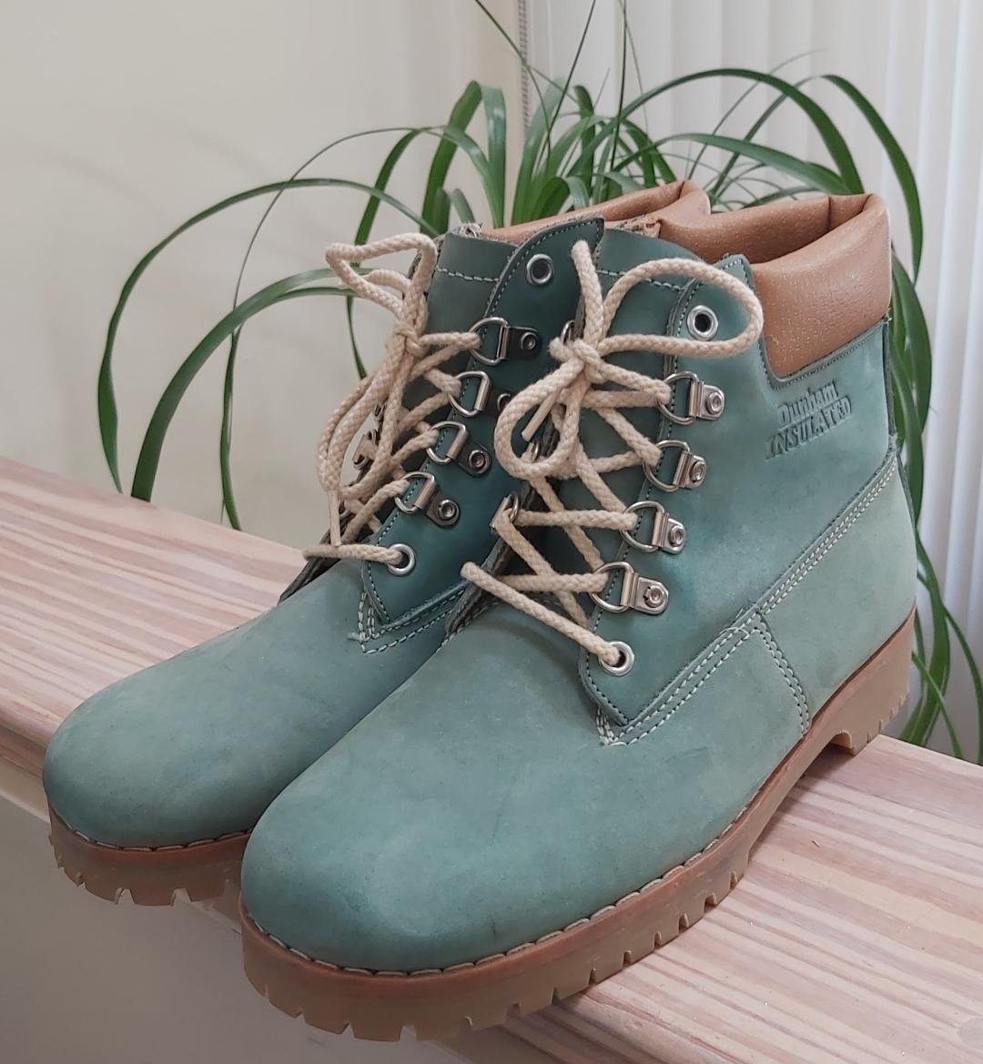 Vintage 1970s Original Dunham's Waffle Stompers Aqua Nubuck Leather ...