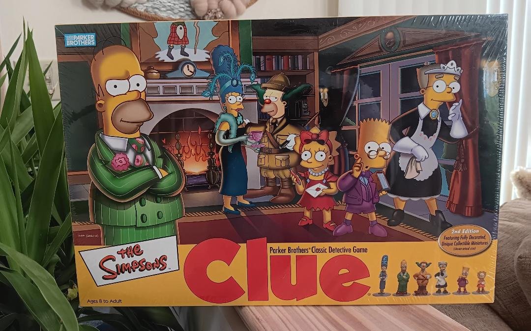 THE SIMPSONS Clue Board Game 2nd Edition 2002 Parker Bros - NEW SEALED!