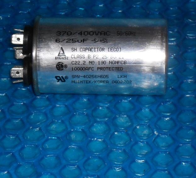 NUINTEK Motor Run Capacitor 6/25uF 0602202 stk#(2858)