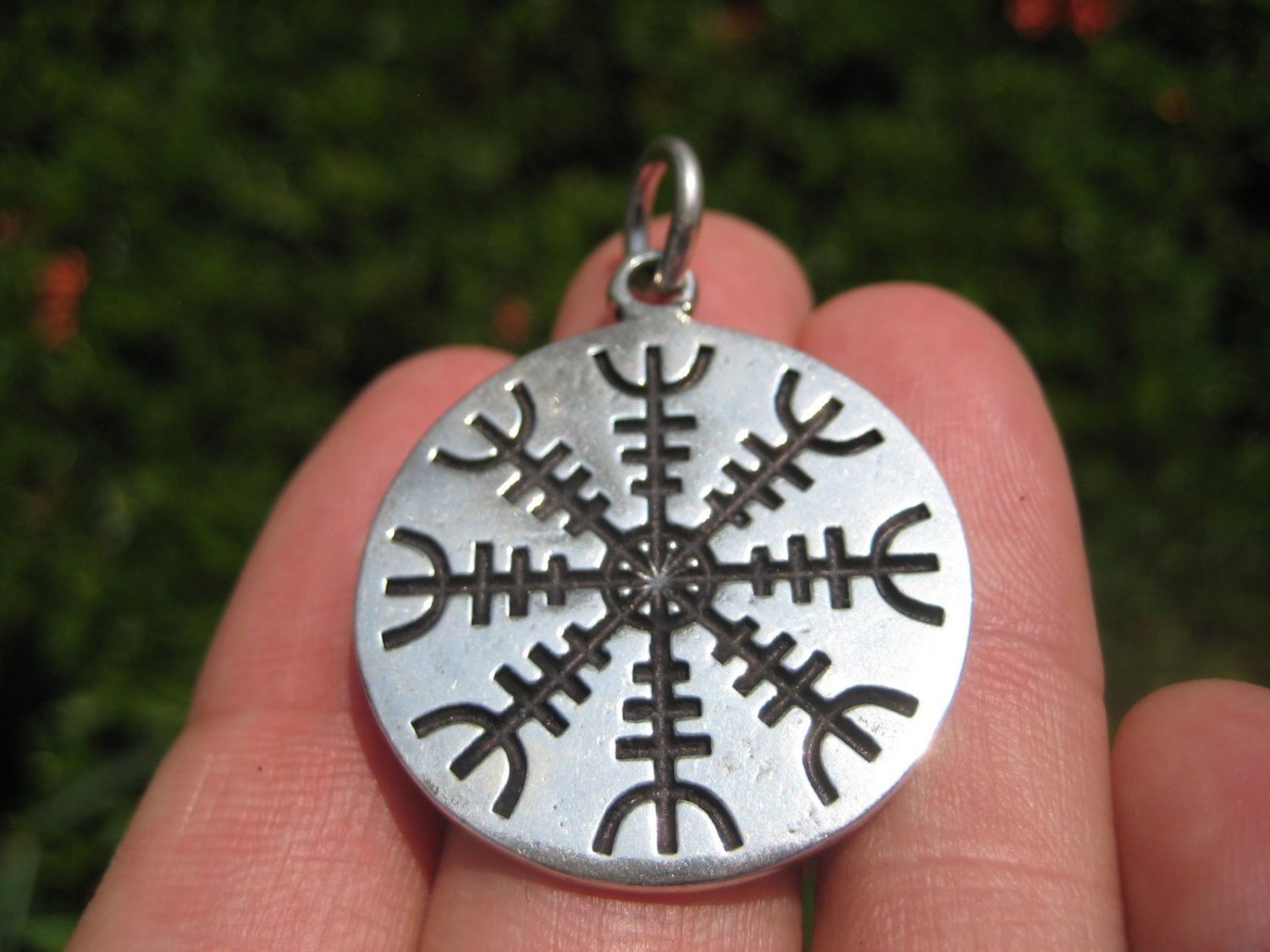 925 Silver Viking Norse Trident Aegishjalmr Aegishjalmur Helm of Awe ...