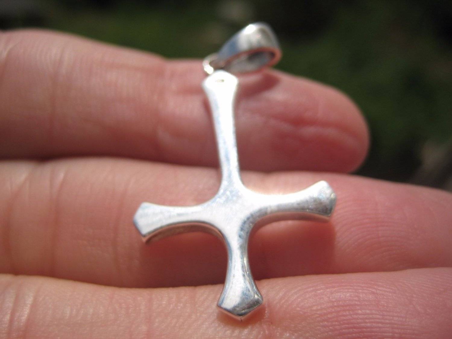 925 Sterling Silver Inverted Saint Peter or Satanic Cross Pendant ...