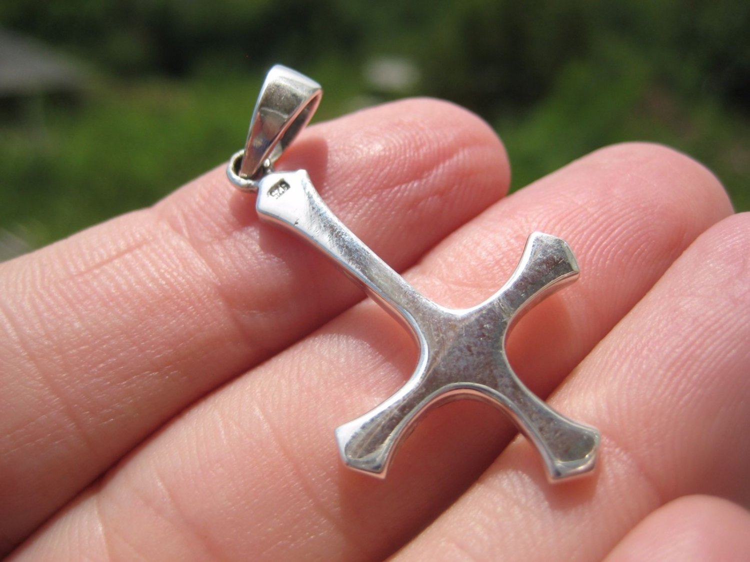 925 Sterling Silver Inverted Saint Peter or Satanic Cross Pendant ...