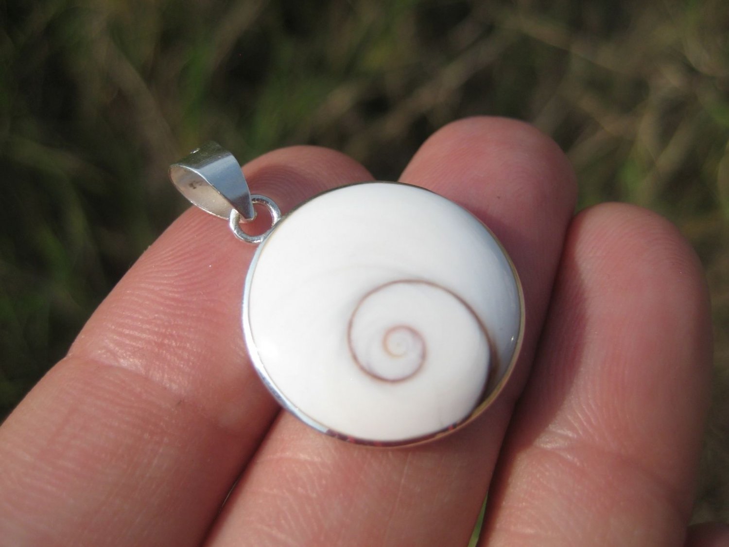925 silver Shiva Eye Shell necklace pendant necklace Thailand jewelry EB210