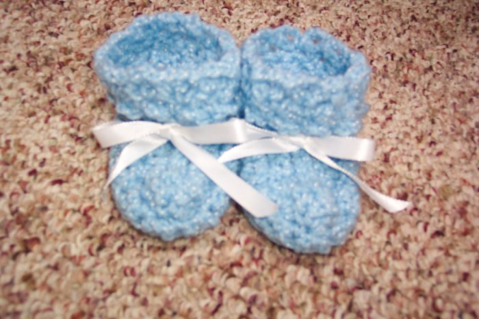 Light Blue Baby Booties