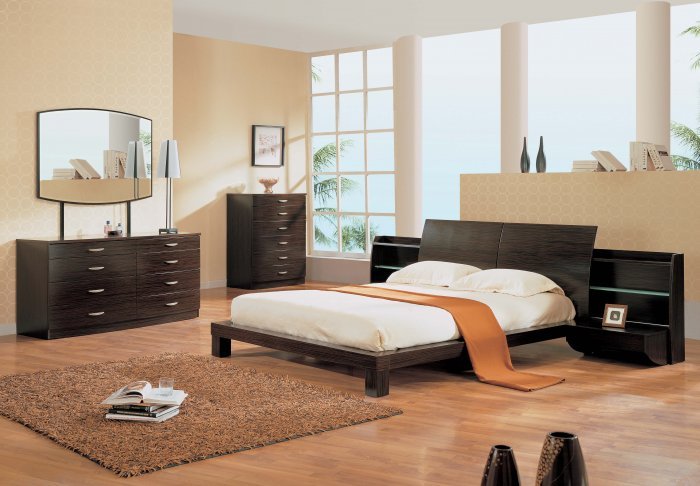 Capri Queen Modern Bedroom Set By Global Furniture