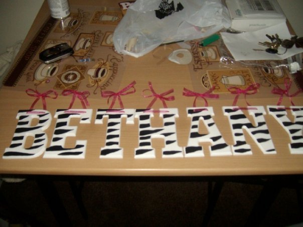 Zebra Print Letters For Wall