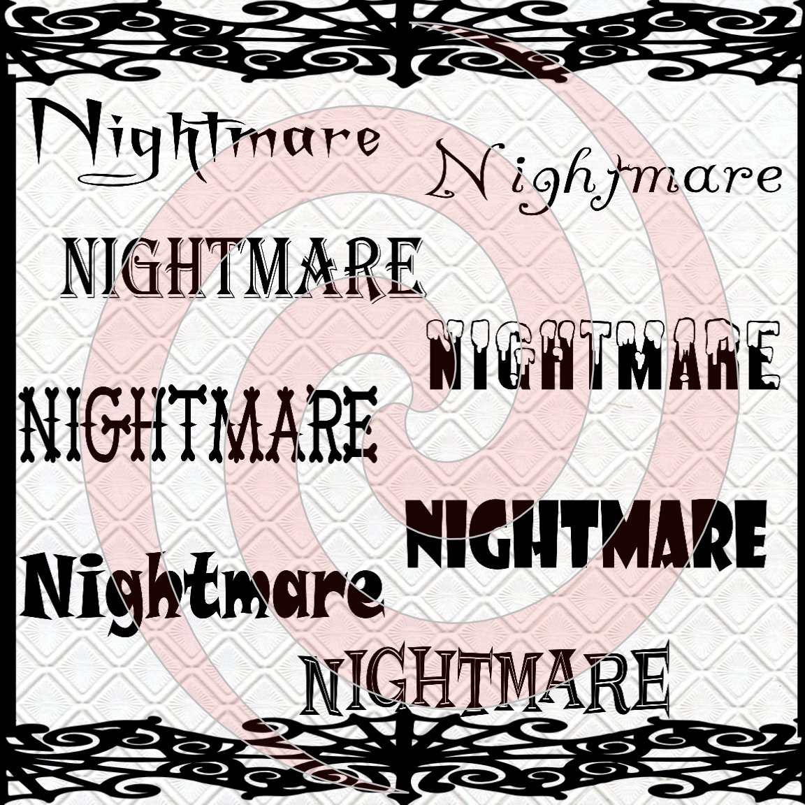 Nightmare Font 1smp-Digital ClipArt-Gift Tag-T shirt-Jewelry-Holiday ...