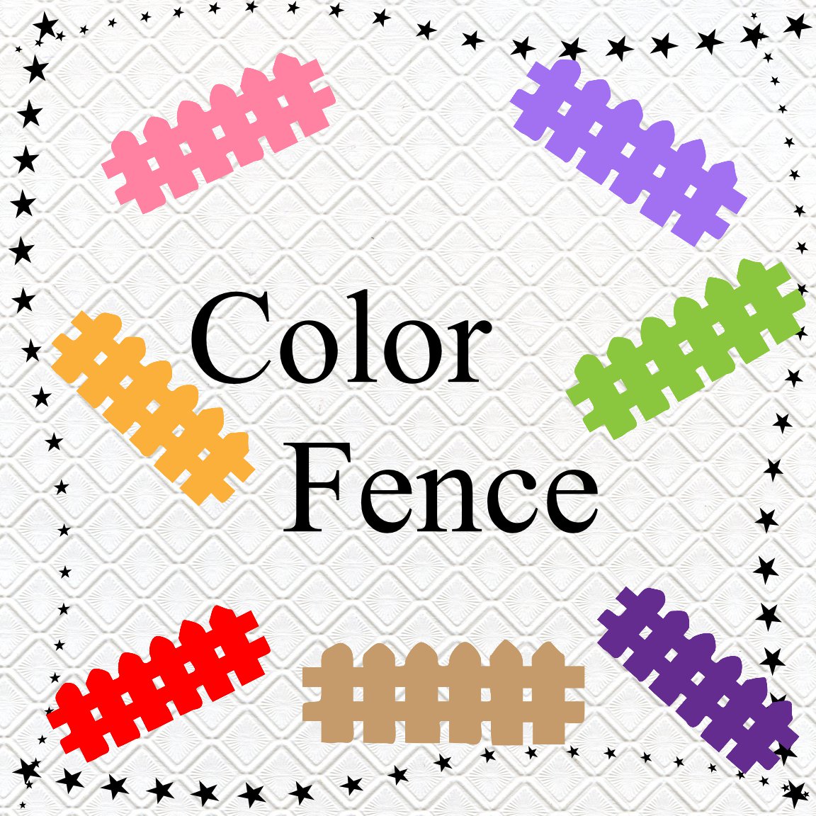 Color Fence 1-Digital Clipart
