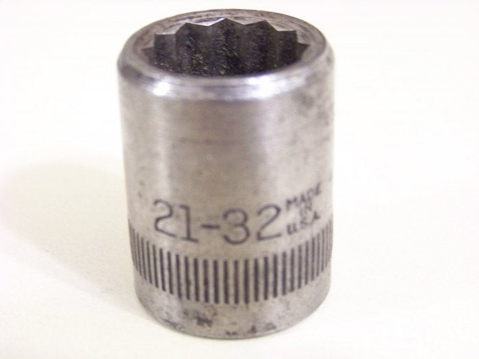 21/32 1/2 inch drive socket 12 point tool