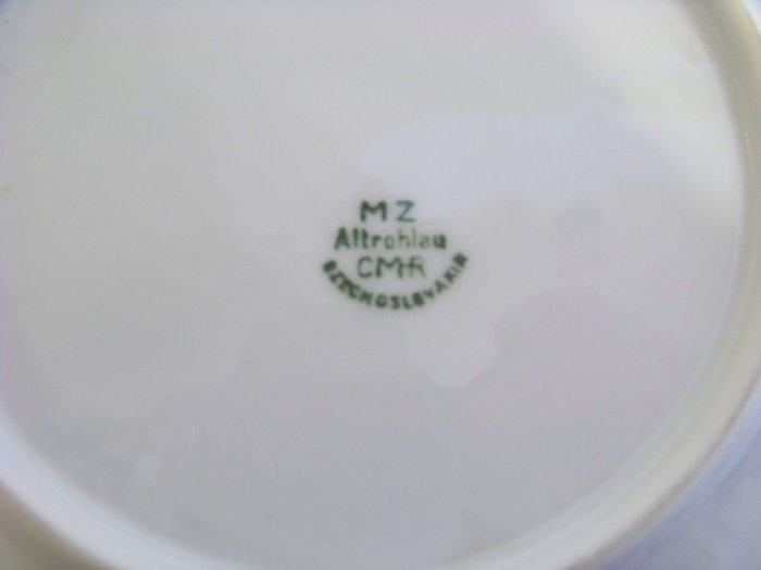 golden pheasant pattern bone china saucer by Altrohlau