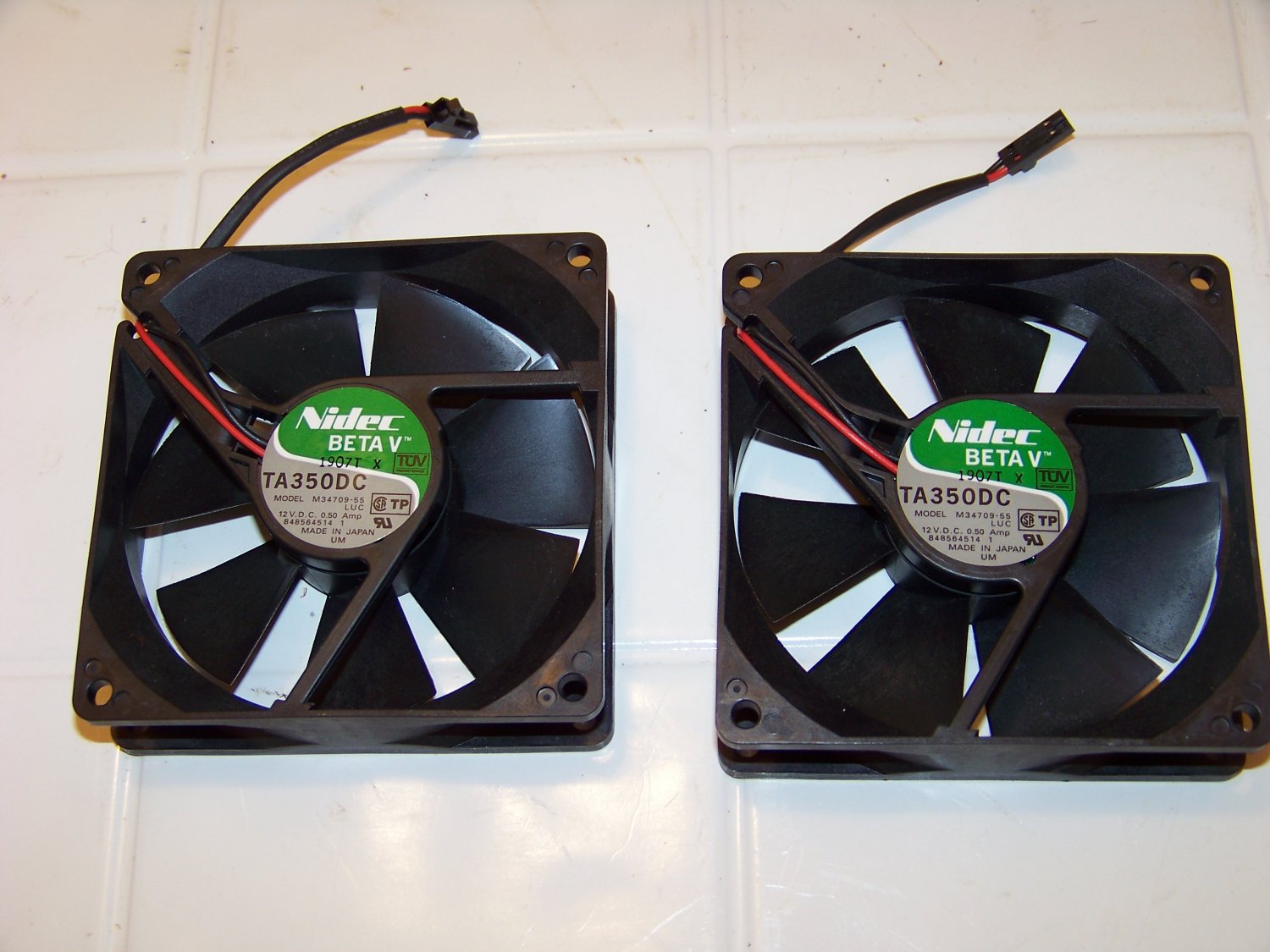 2 computer fans Nidec beta v TA 350DC MODEL m34709 55 electronic part 2 ...