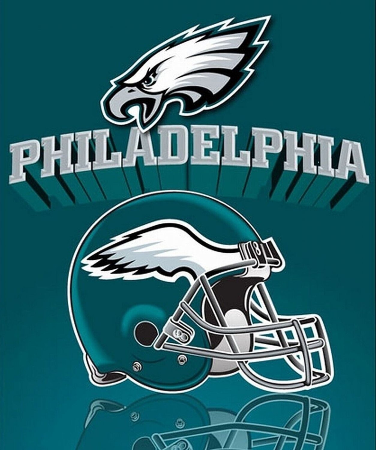 Philadelphia Eagles Fleece Throw Grid Iron Blanket