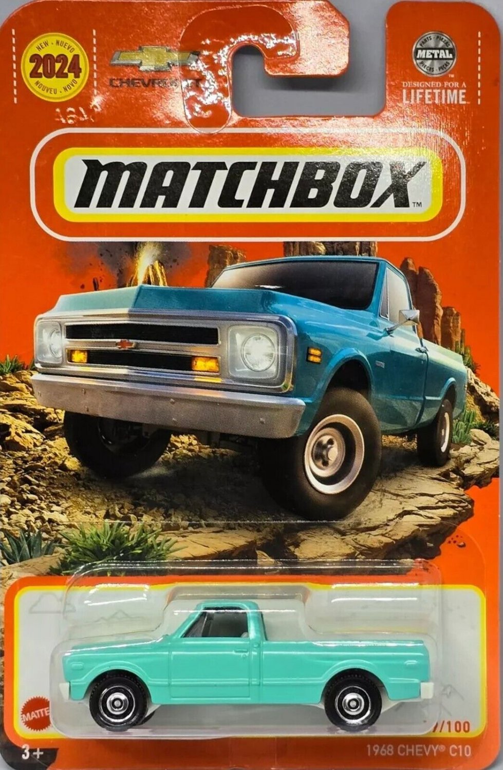 Matchbox 1968 Chevy C10 Turquoise Blue