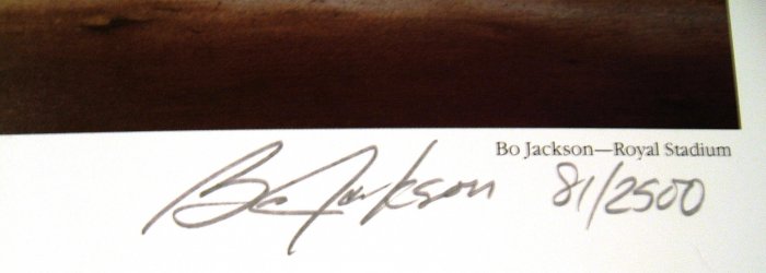 BO Jackson personally autographed photo print