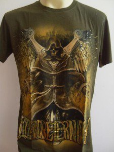 Emperor Eternity Flying Robot Tattoo T-shirt Green L