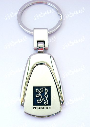 PEUGEOT Car Chrome Keyring Key Chain New