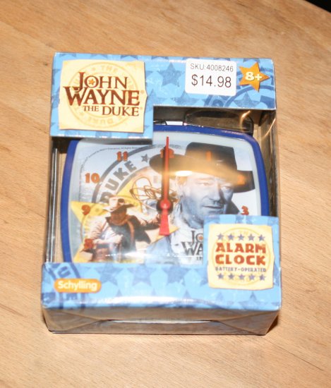John Wayne alarm clock, horse/cowboy/western theme