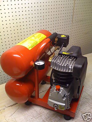 2 HP, 4 Gallon, 115 PSI Twin Tank Air Compressor