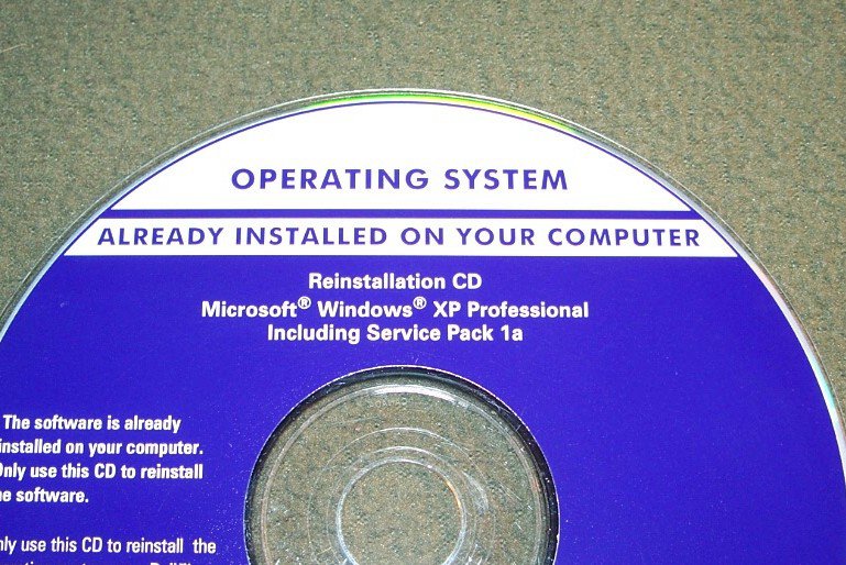 DELL windows xp professional service pack 1a reinstallation cd
