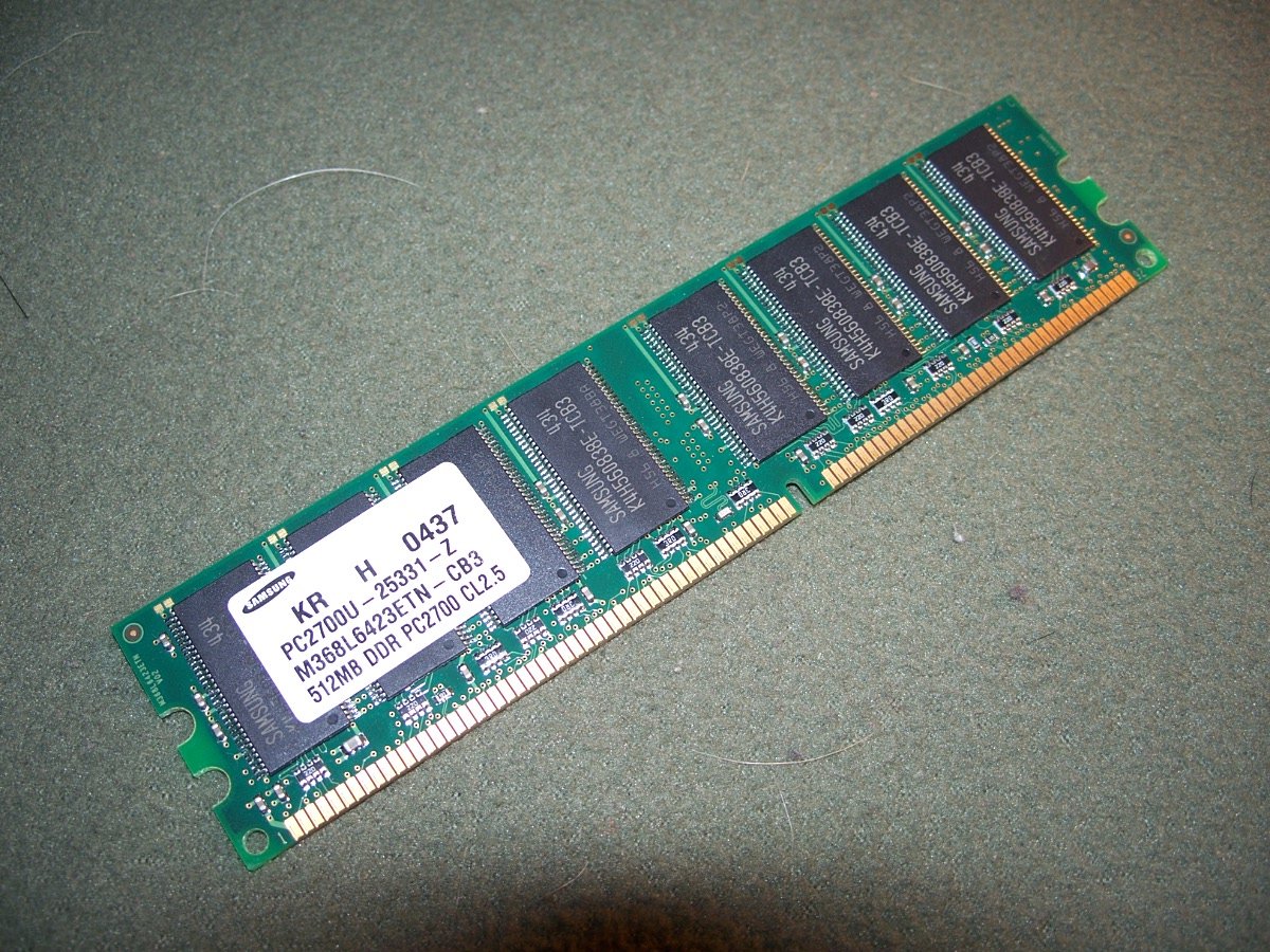 SAMSUNG PC2700U-25331-Z 512MB PC2700 333 DDR CL2.5 M368L6423ETN-CB3 MEMORY
