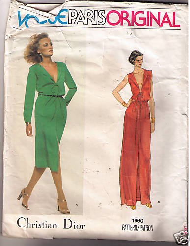 Vogue Paris Original Christian Dior Dress Pattern UNCUT