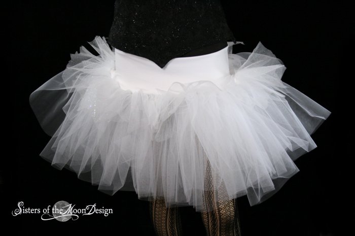 Winter FAiry White and sparkle extra poofy tutu skirt Adult Small