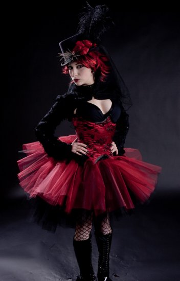The Ring Master huge poofy red and black adult tutu XLarge Plus