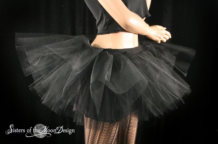 Midnight black extra poofy tutu skirt Adult With Underskirt petticoat ...