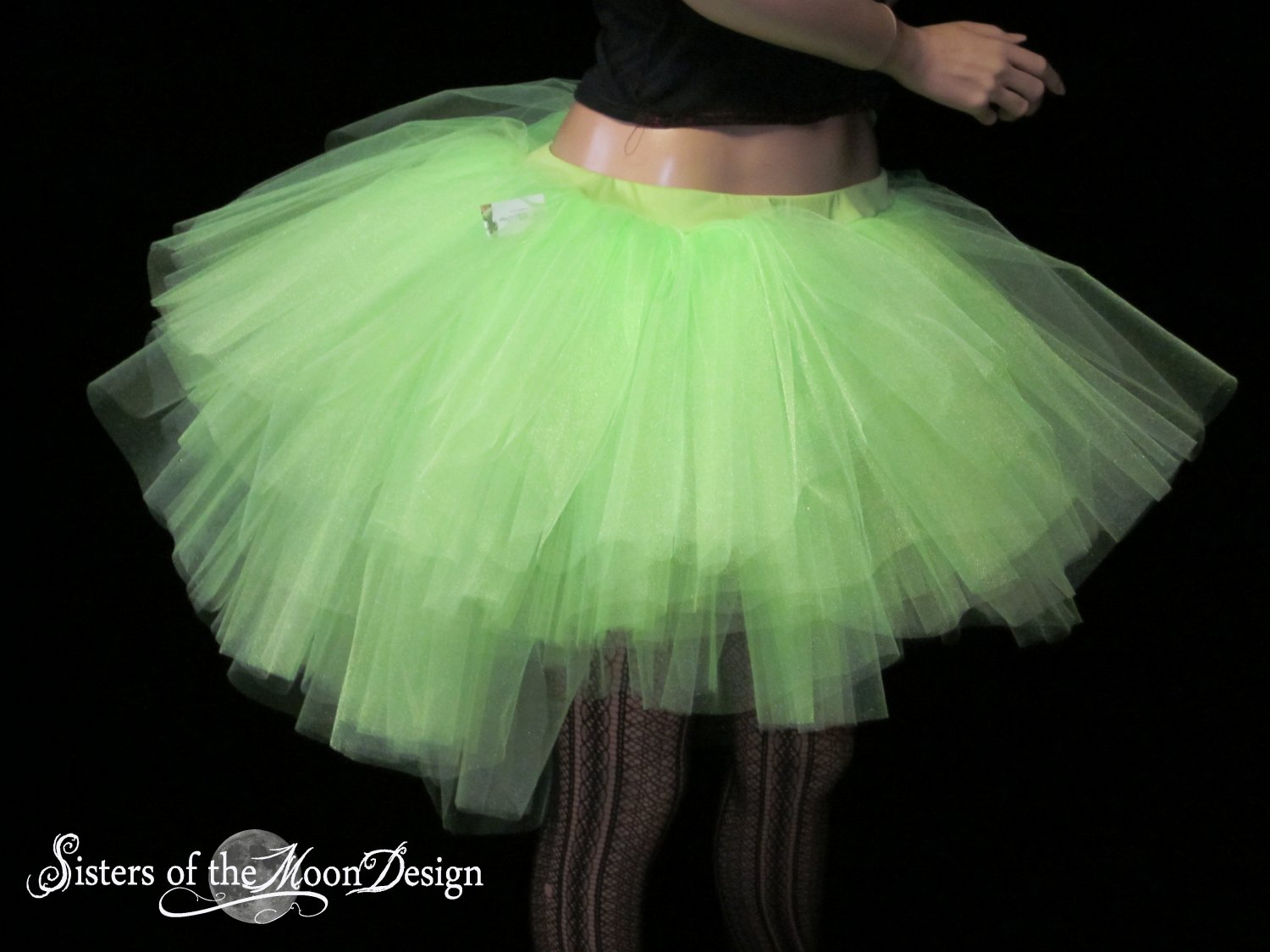 XLarge toxic neon green adult tutu skirt Ultra Ring Master huge poofy