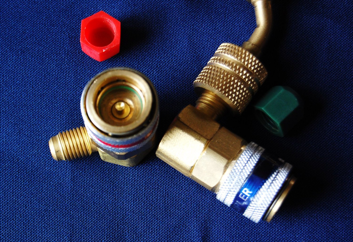 Car AC R134a System Ports Quick Connectors Adapters 1/4 Solid Construction