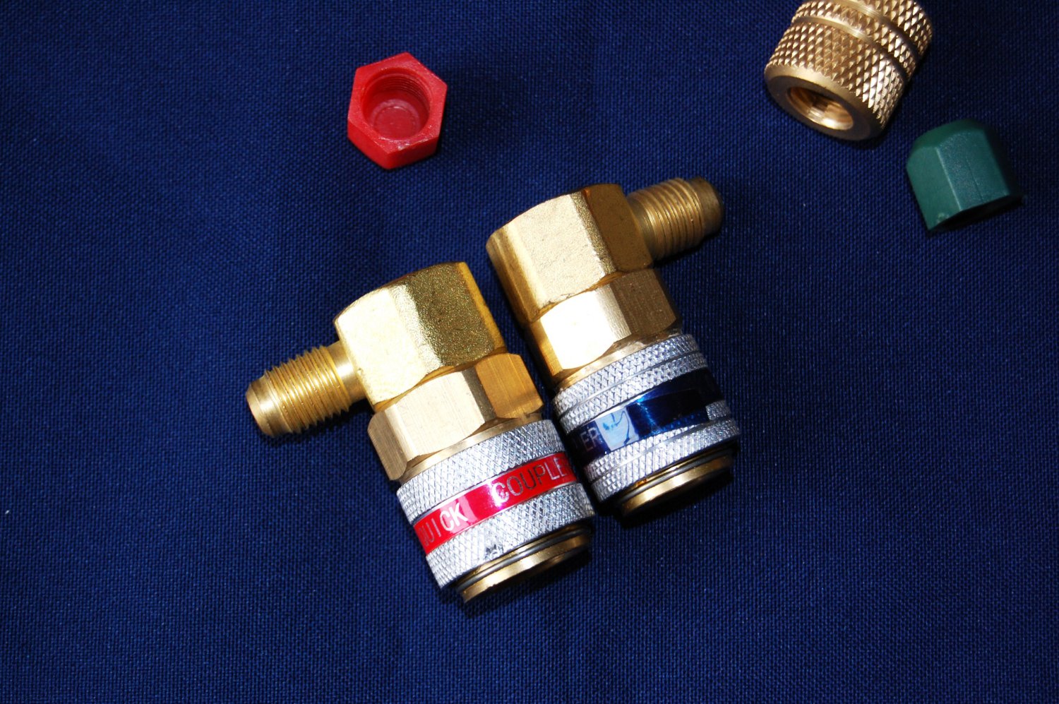 Car AC R134a System Ports Quick Connectors Adapters 1/4 Solid Construction