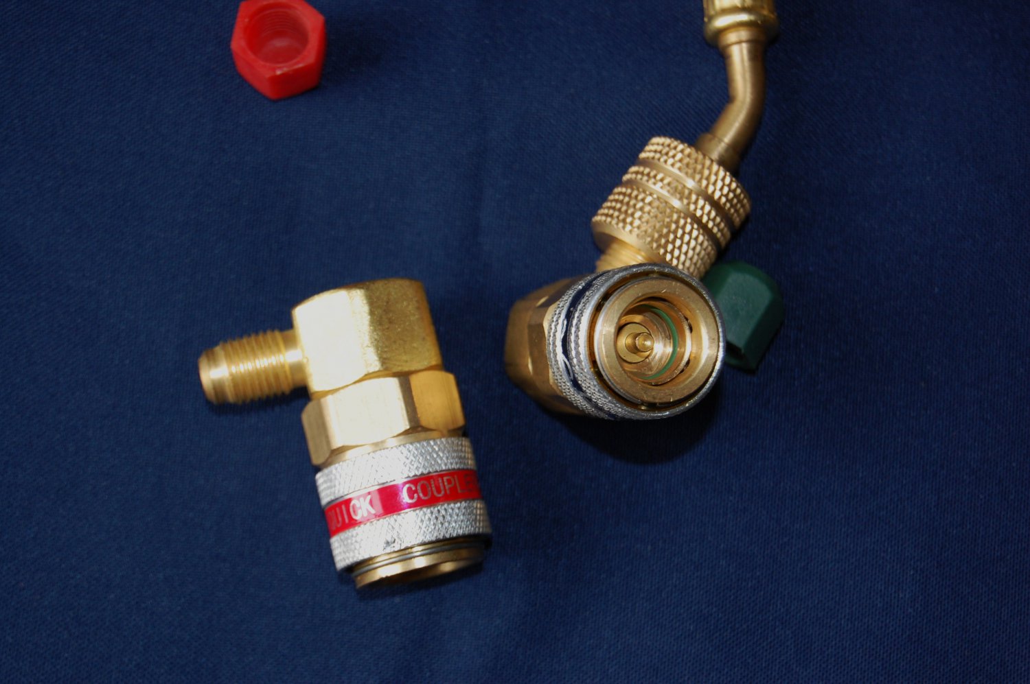 Car AC R134a System Ports Quick Connectors Adapters 1/4 Solid Construction