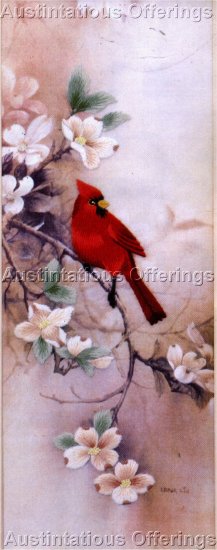 RARE LENA LIU SPRING CARDINAL CREWEL EMBROIDERY KIT ELSA WILLIAMS